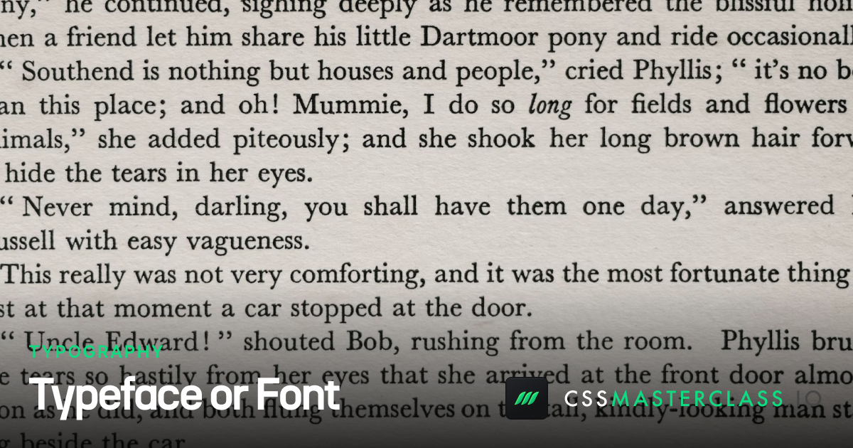 Learn Typeface or Font with this Screencast - CSS Masterclass